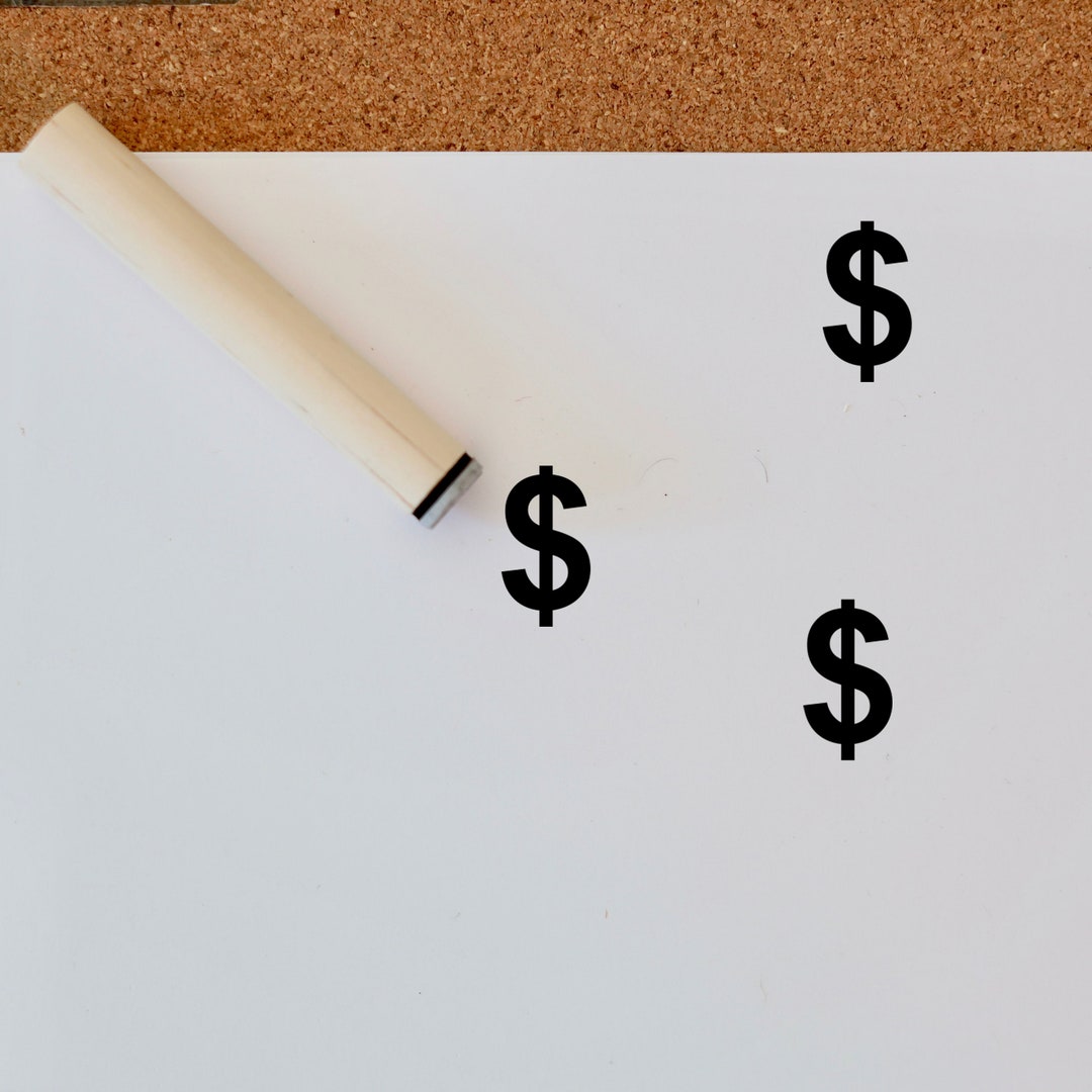 Dollar Sign Stamp | Dollar Sign Mini Stamp | Kids Stamp | Craft Stamp ...