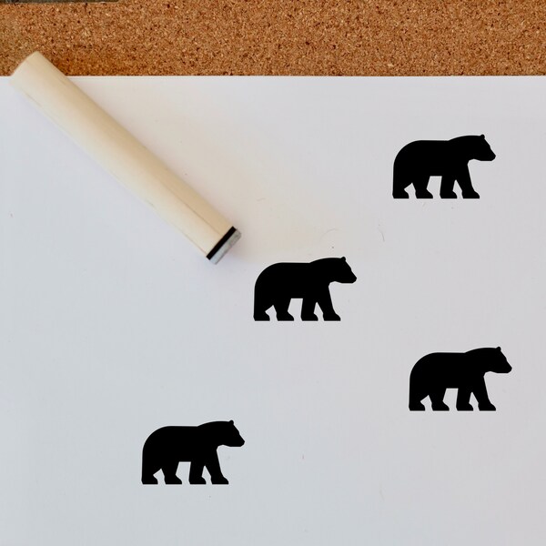 Bear Rubber Stamp - Etsy