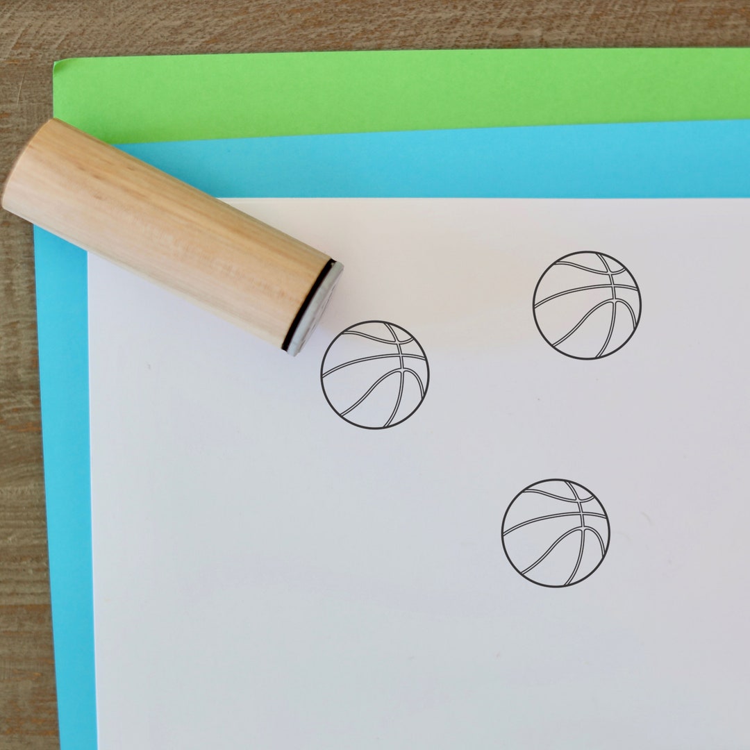 Basketball Stamp | Basketball Mini Stamp | Kids Stamp | Craft Stamp ...