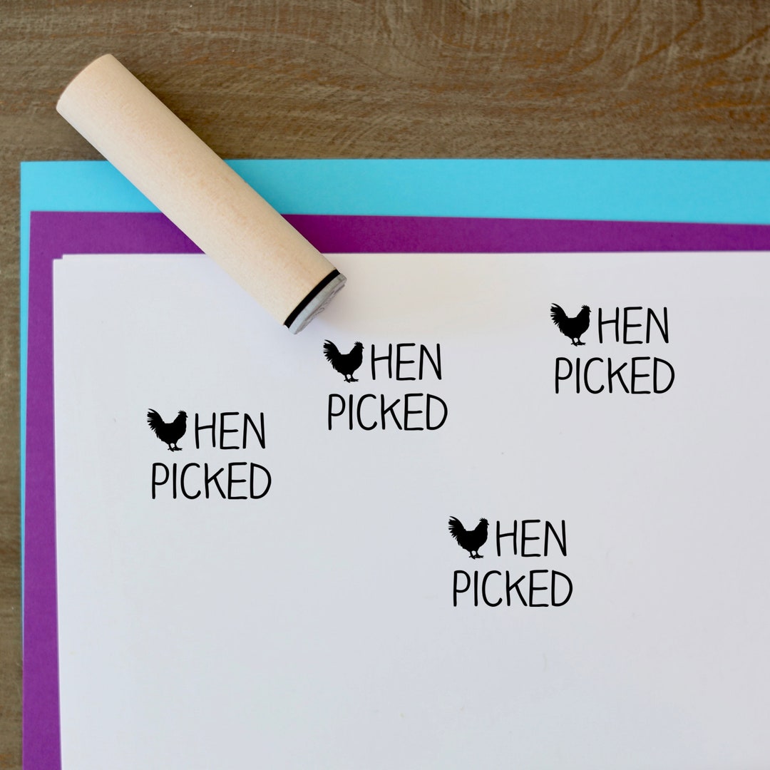 Hen Picked Stamp L Hen Picked Stamp | Kids Stamp | Craft Stamp | Craft ...