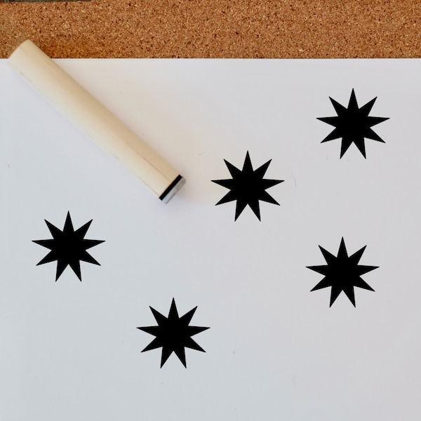 8 Point Star Sticker - Etsy