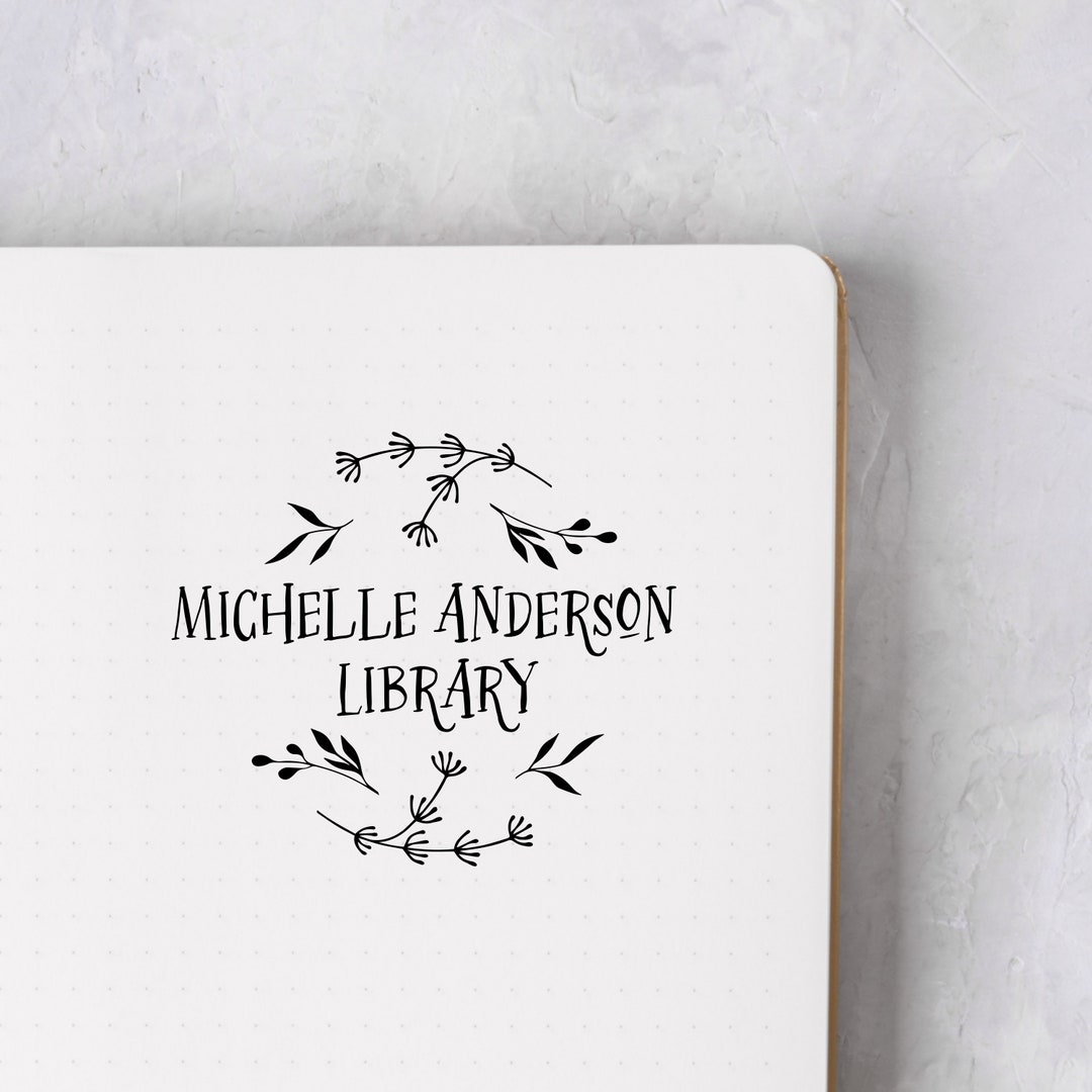 Custom Book Stamp, Library Stamp, Book Lover, Ex Libris, Personalized ...