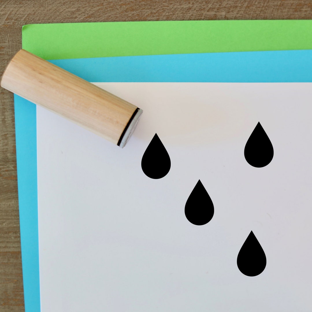 Rain Stamp l Rain Stamp l Kids stamp Craft Stamp Craft supplies Planner ...
