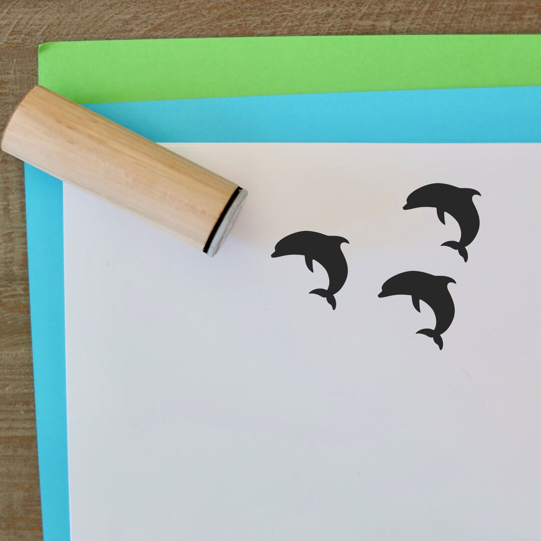 Dolphin Stamp Dolphin Mini Stamp Kids Stamp Craft Stamp Craft Supplies ...
