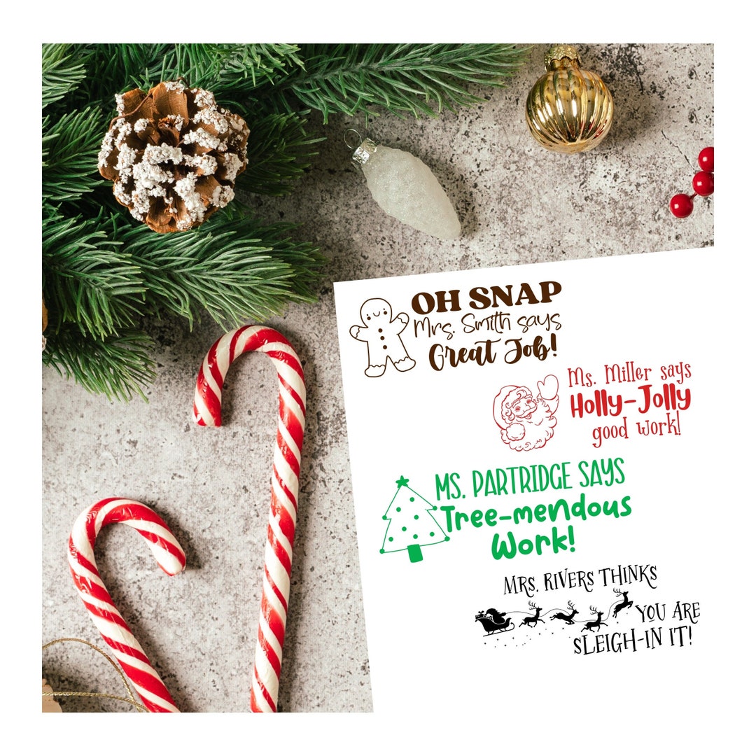 TEACHER STAMP Christmas Teacher Stamper Personalized Teacher Gift ...