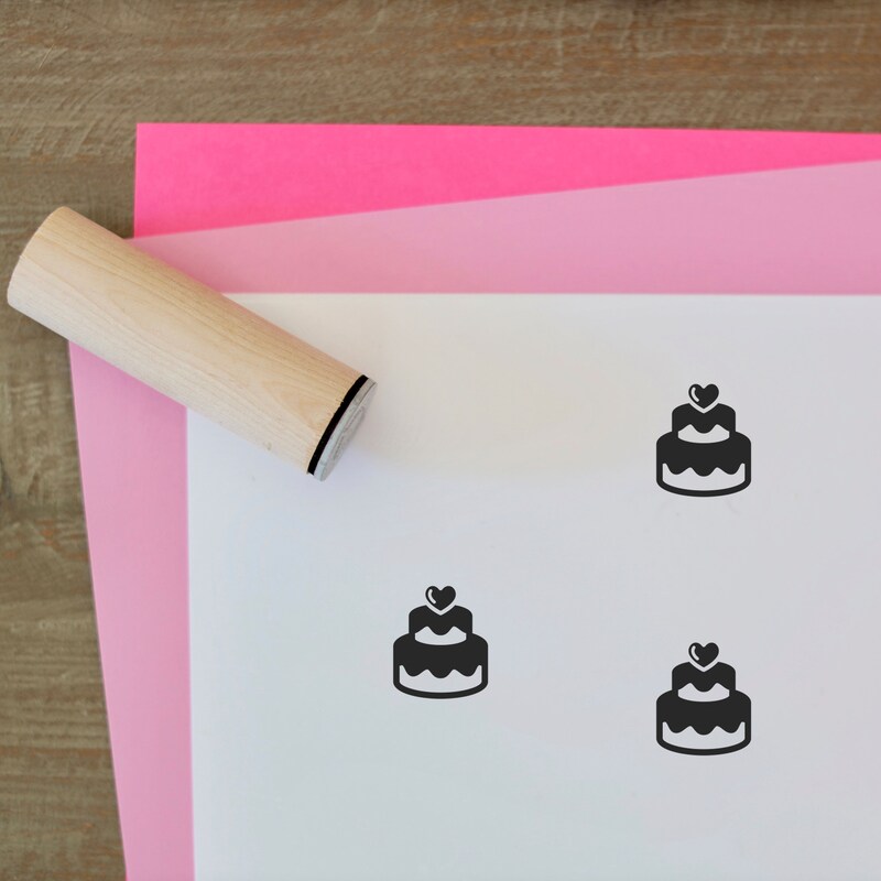 Cake Rubber Stamp - Etsy