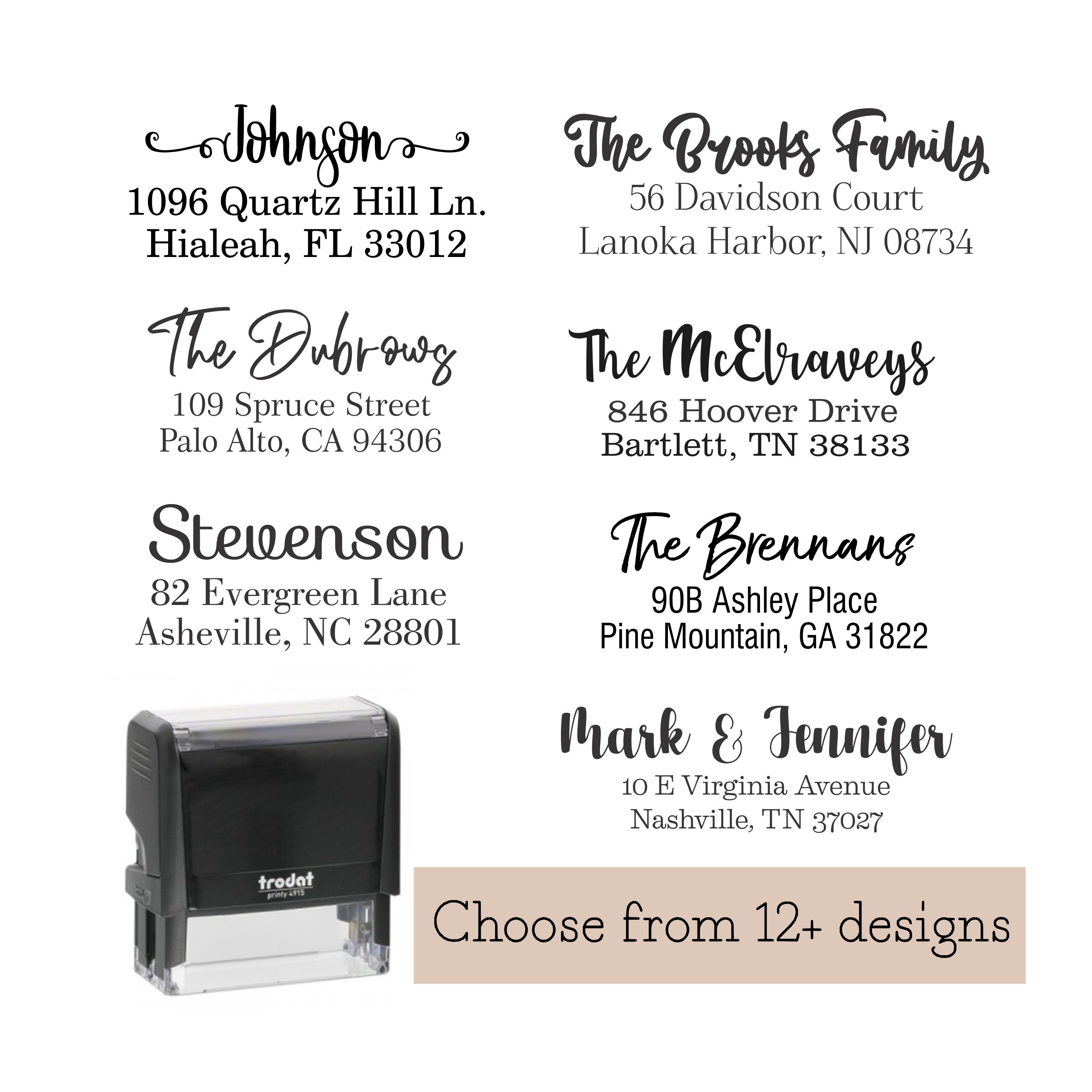 Personalized Return Address Stamp Self Inking Return Address - Etsy
