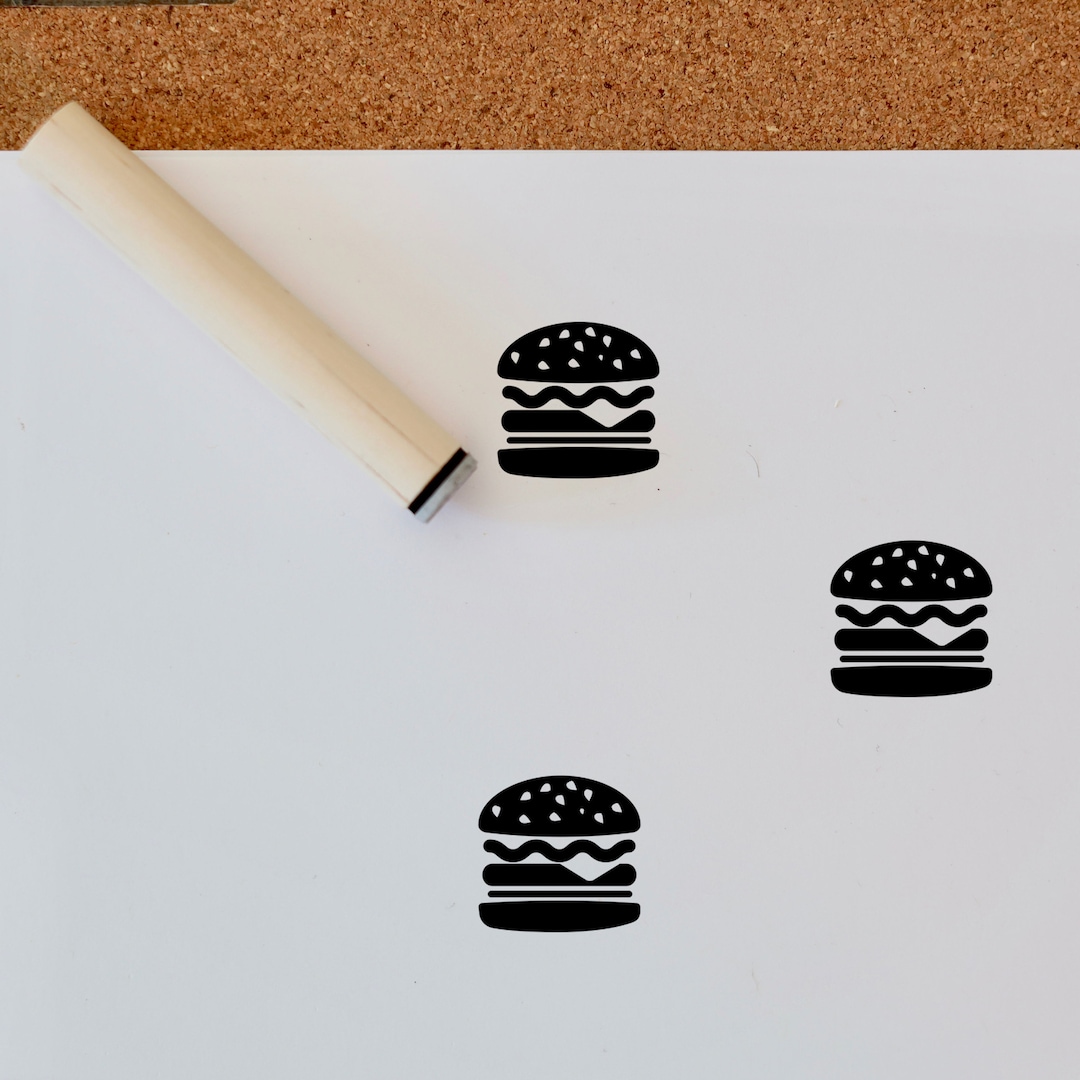Cheese Burger Stamp | Burger Mini Stamp | Kids Stamp | Craft Stamp ...