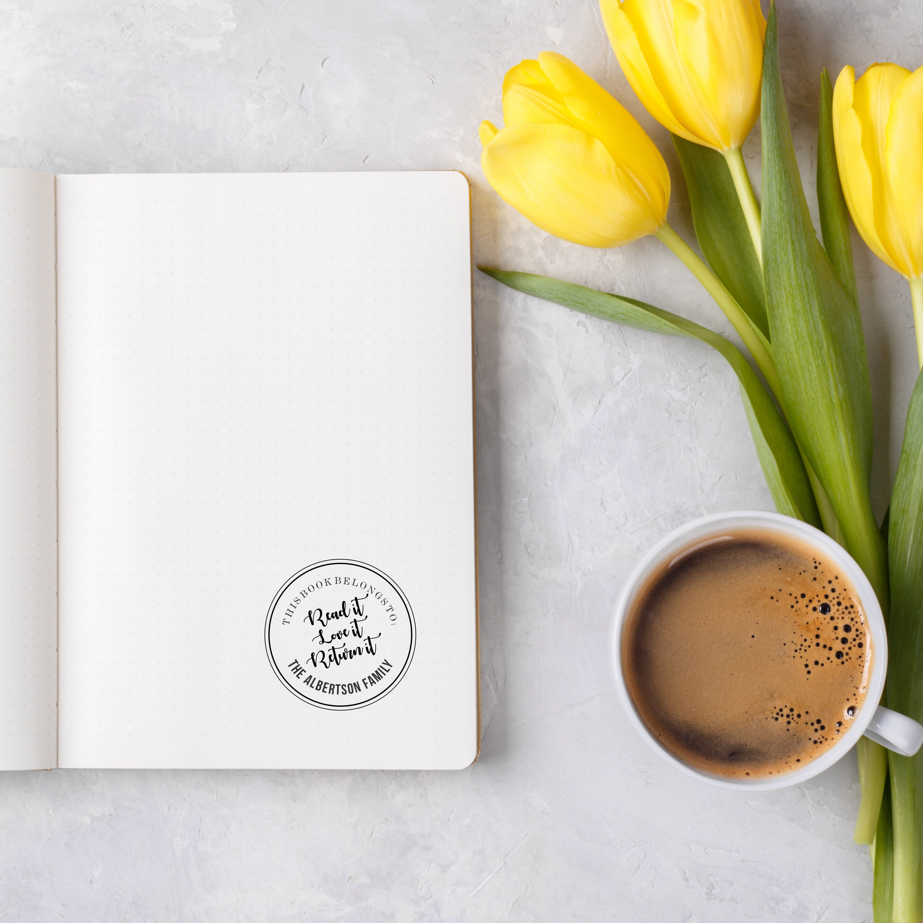 Personalized Book Stamp Self Inking Library Stamp Custom - Etsy