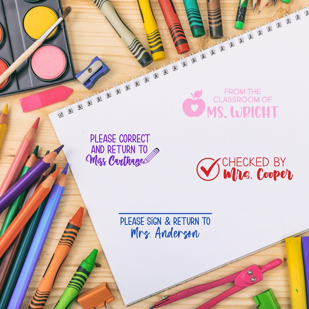 Personalized Teacher Stamp Teacher Stamper Personalized Teacher Gift ...