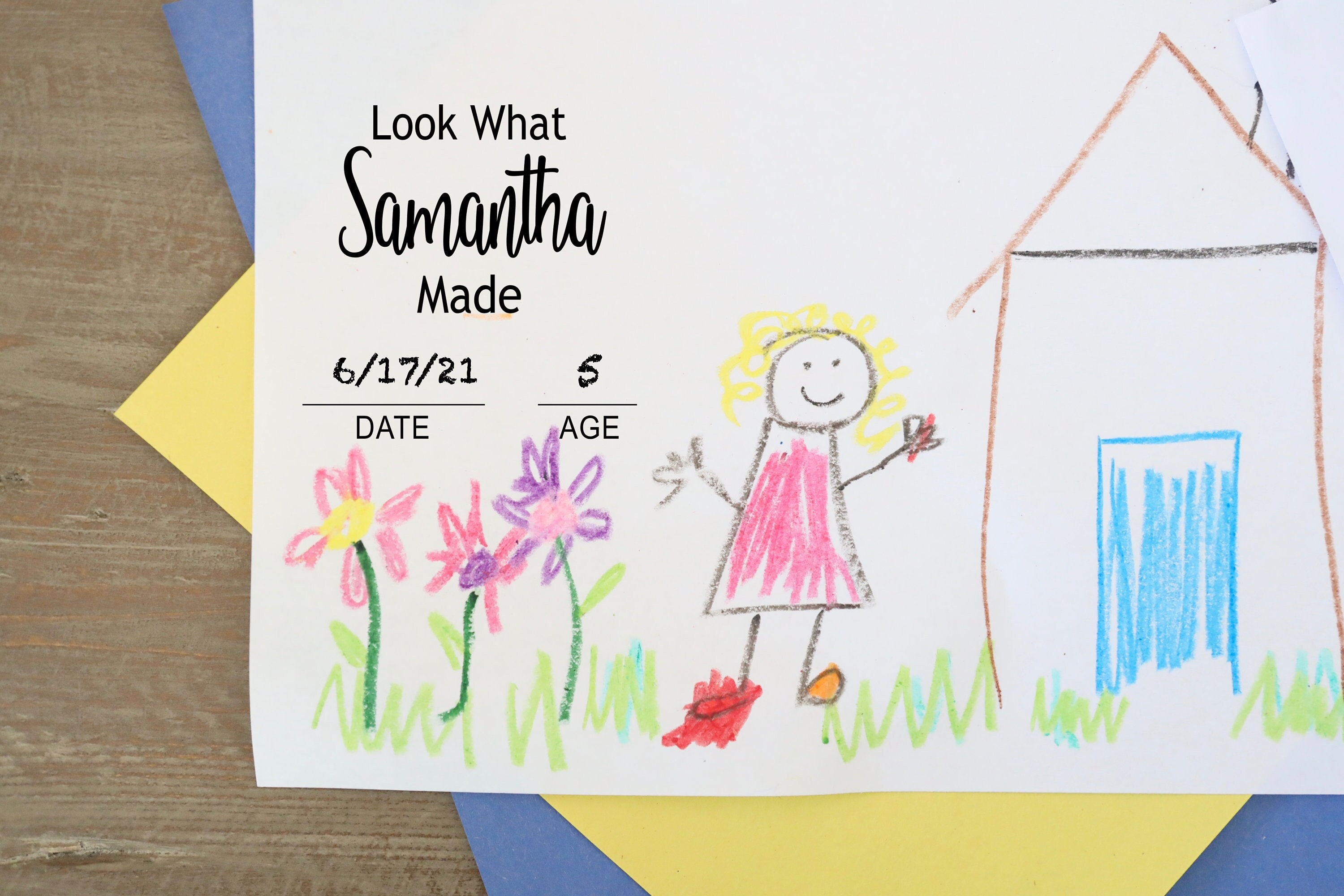 Personalized Artwork Stamp | Kids Stamp | School Stamp | Kids Art Stamp ...