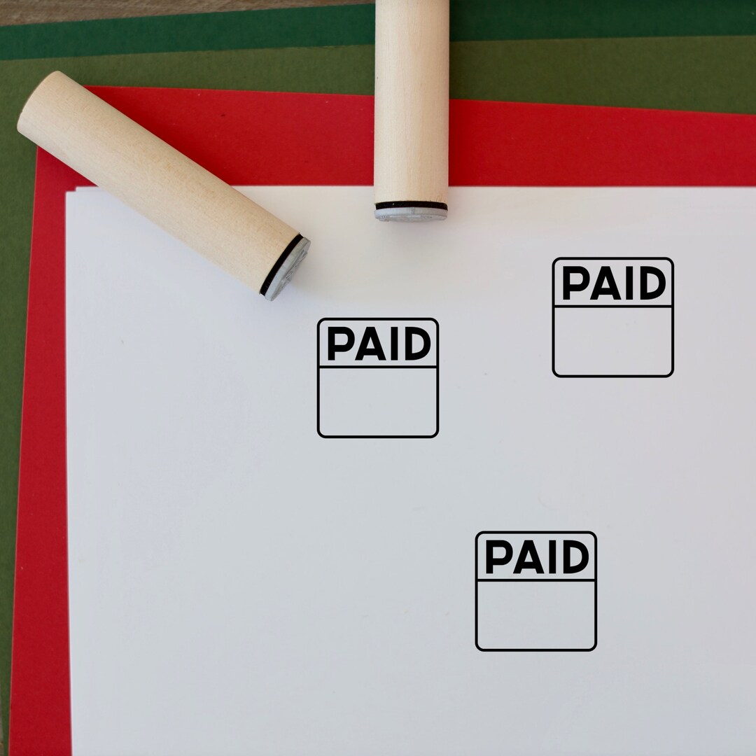 Paid Stamp L Paid Stamp L Kids Stamp | Craft Stamp | Craft Supplies ...