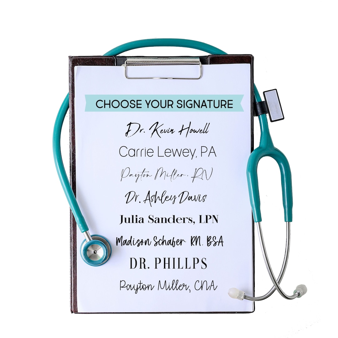 Personalized Medical Name Stamp | Registered Nurse Signature Stamper ...