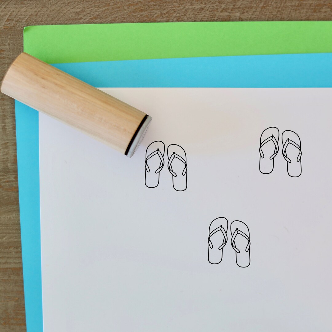 Flip Flop Stamp | Flip Flop Mini Stamp | Kids Stamp | Craft Stamp ...