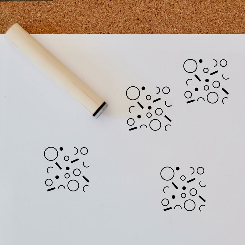 Circle Rubber Stamp - Etsy