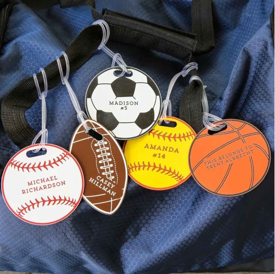 Personalized Sports Tag Name Backpack Tag Lunchbox Tag Name Tag Child ...