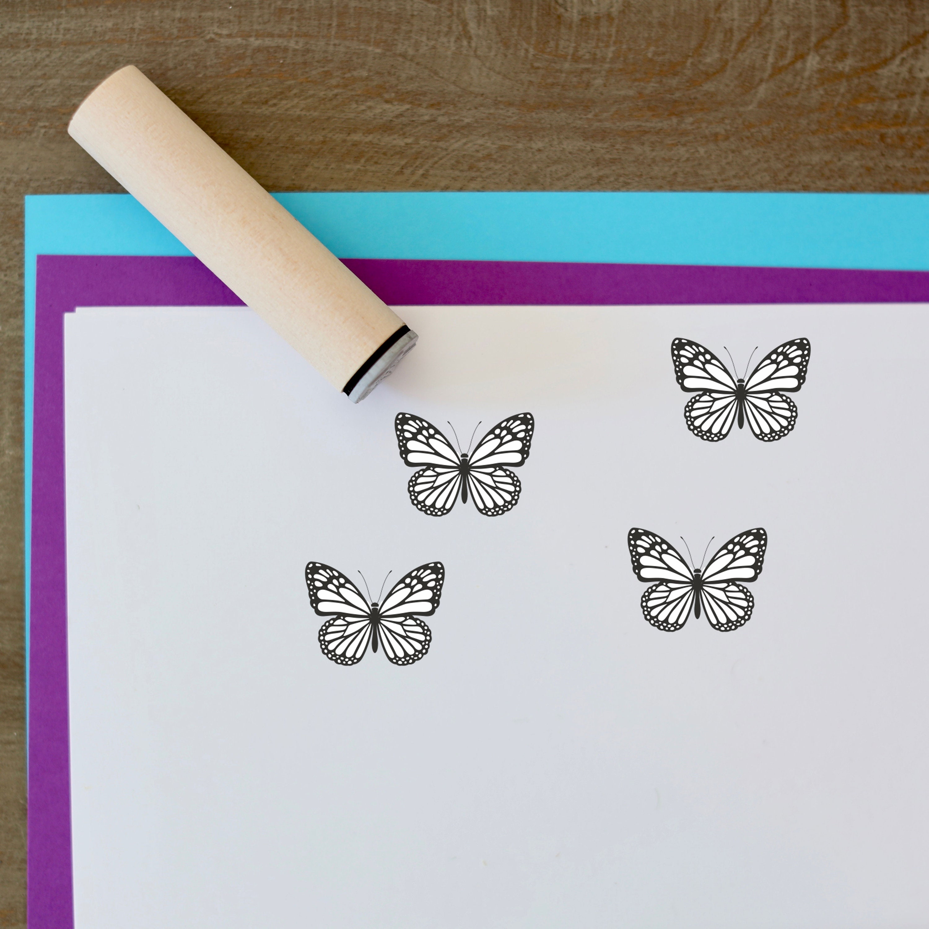 Butterfly Stamp butterfly Mini Stamp Kids Stamp Craft - Etsy