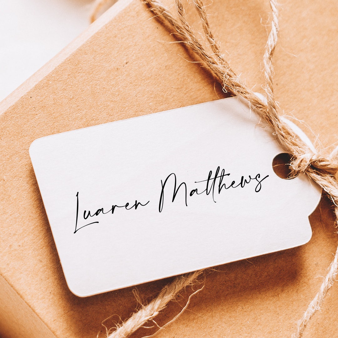 Custom One-line Name Stamp - Personalized Address & Signature, Monogram ...