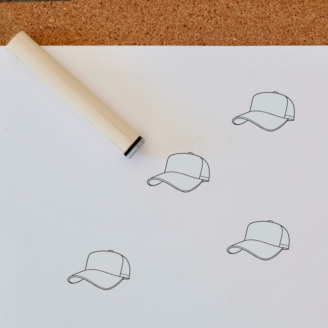 Baseball Cap Stamp | Baseball Cap Mini Stamp | Kids Stamp | Craft Stamp ...