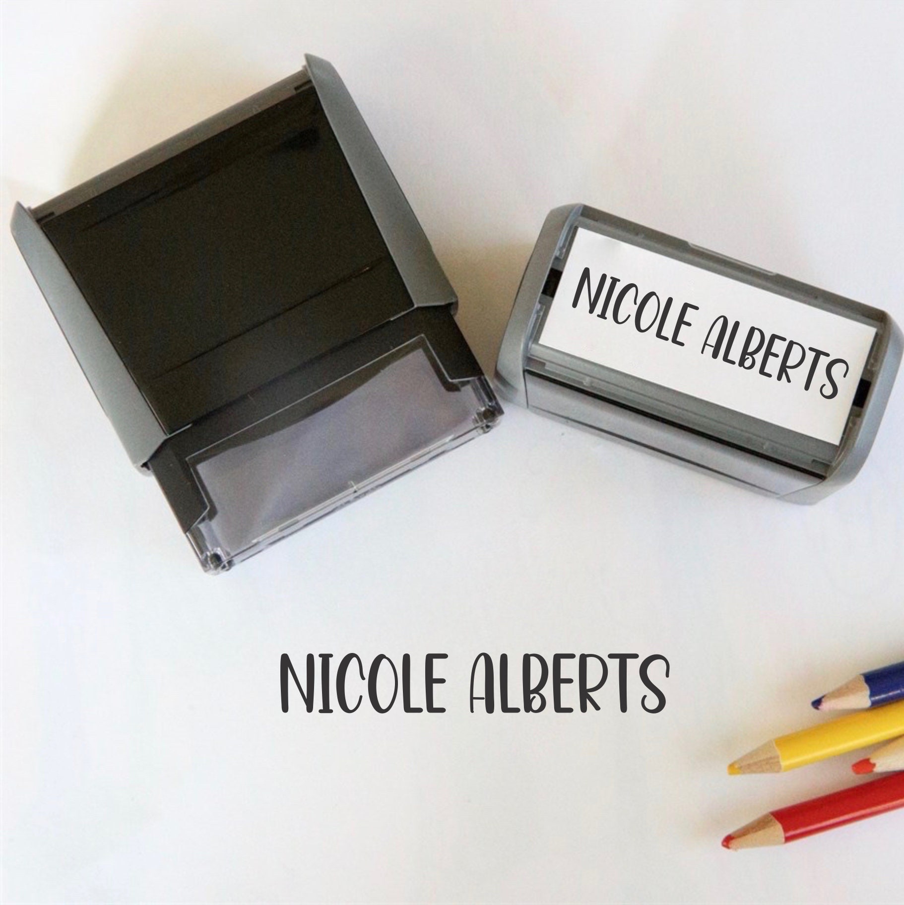 Personalized Name Stamp Kids Stamp Kids Stamper Plain Name Stamp Custom ...