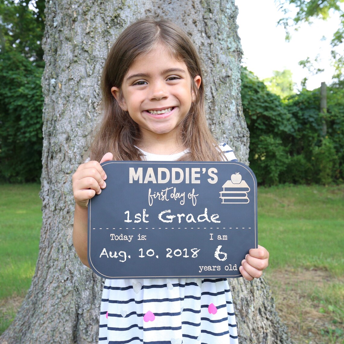 First Day of School Chalkboard | Personalized Back to School Sign ...