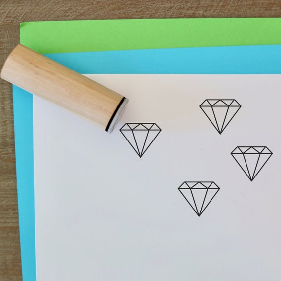 Diamond Stamp Diamond Mini Stamp Kids Stamp Craft Stamp | Etsy