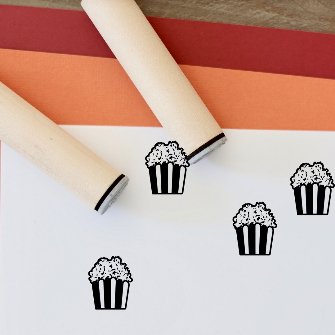 Popcorn Stamp L Popcorn Stamp L Kids Stamp | Craft Stamp | Craft ...