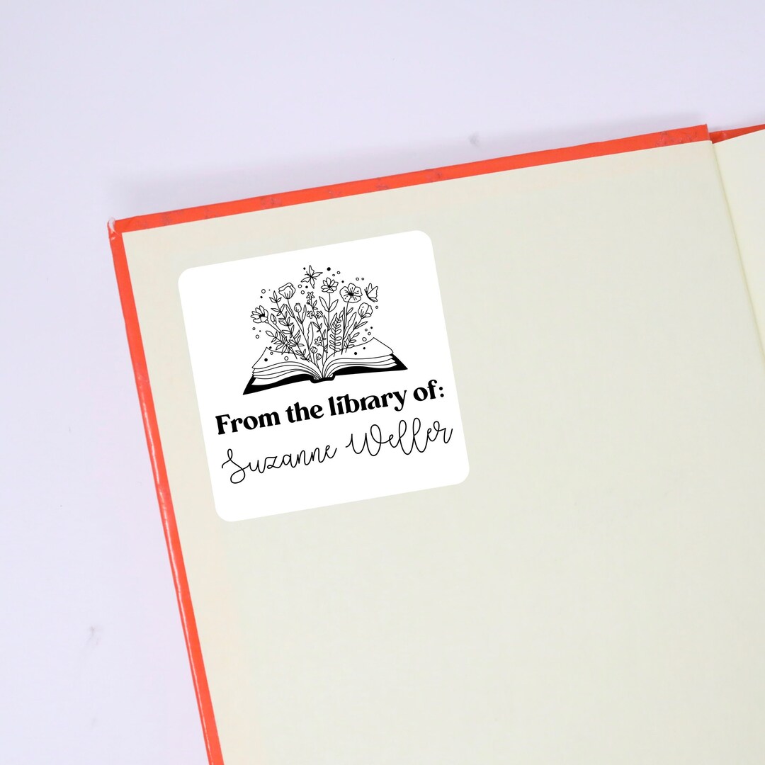 Personalized Book Label | Custom Library Sticker | Custom Book Label ...