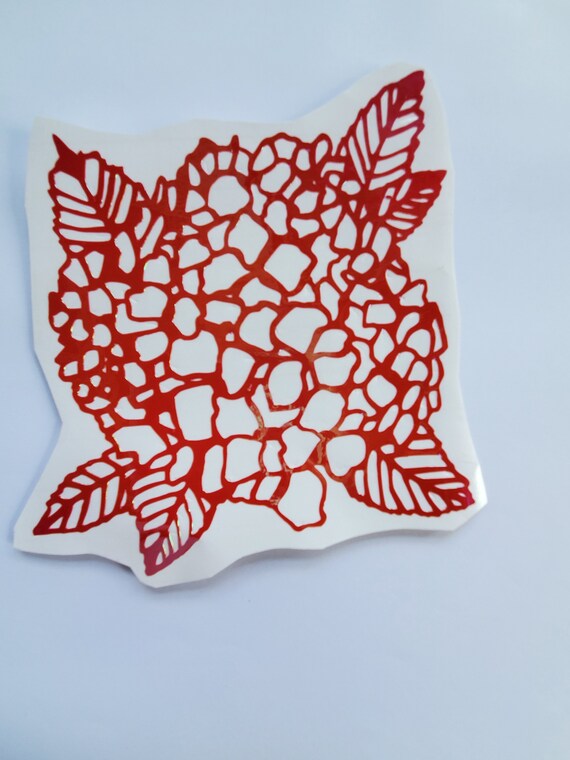 Custom Hydrangea Vinyl Decal | Etsy
