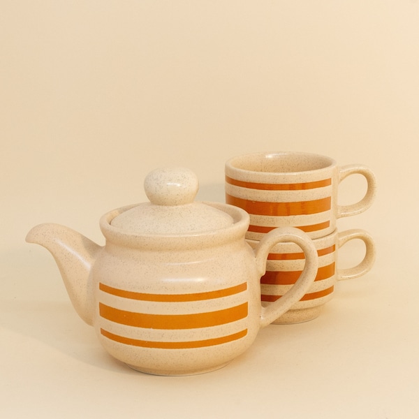 Orange Tea Cup Set - Etsy