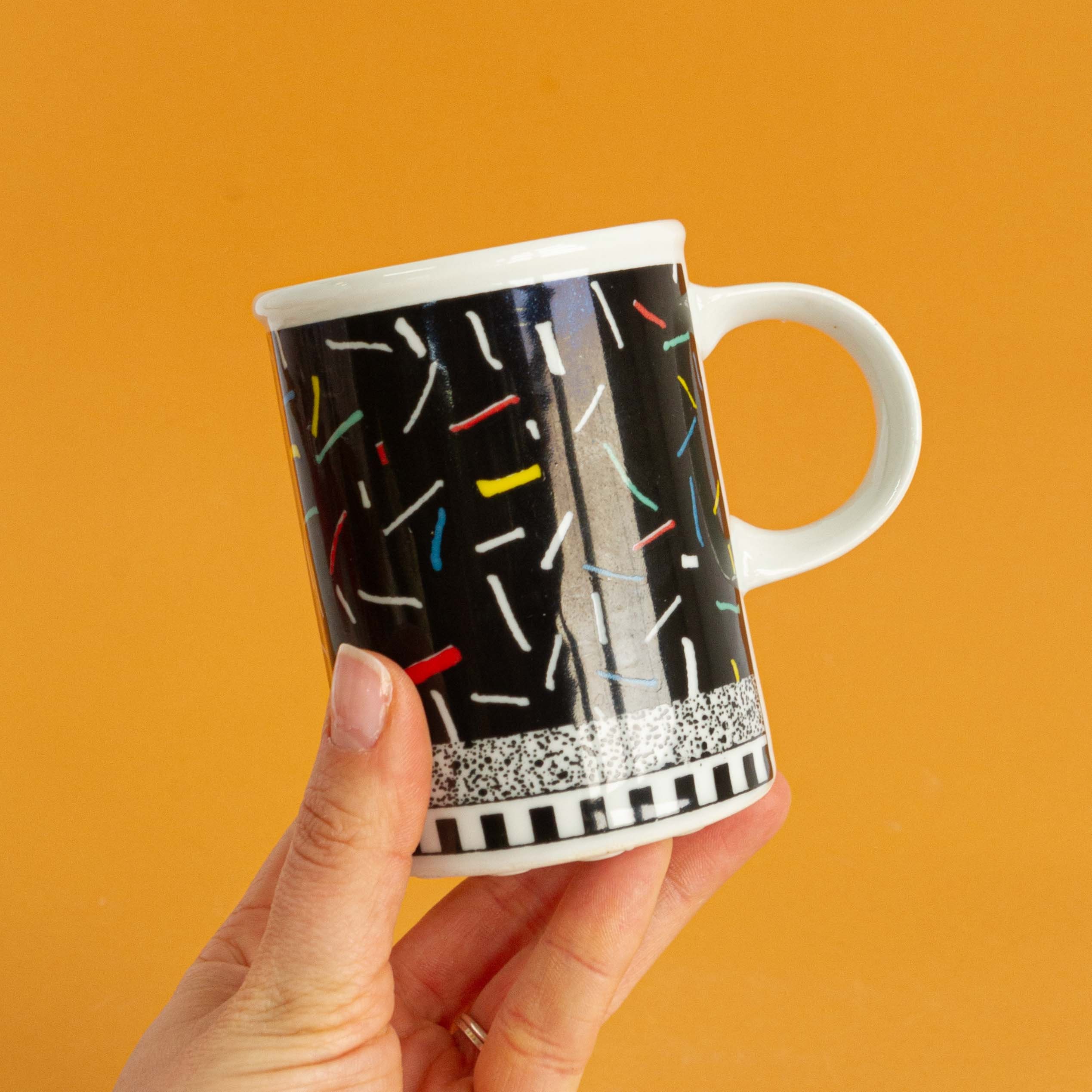 Kitchen & Dining Drinkware Funfetti Confetti Mugs Black Checkerboard ...