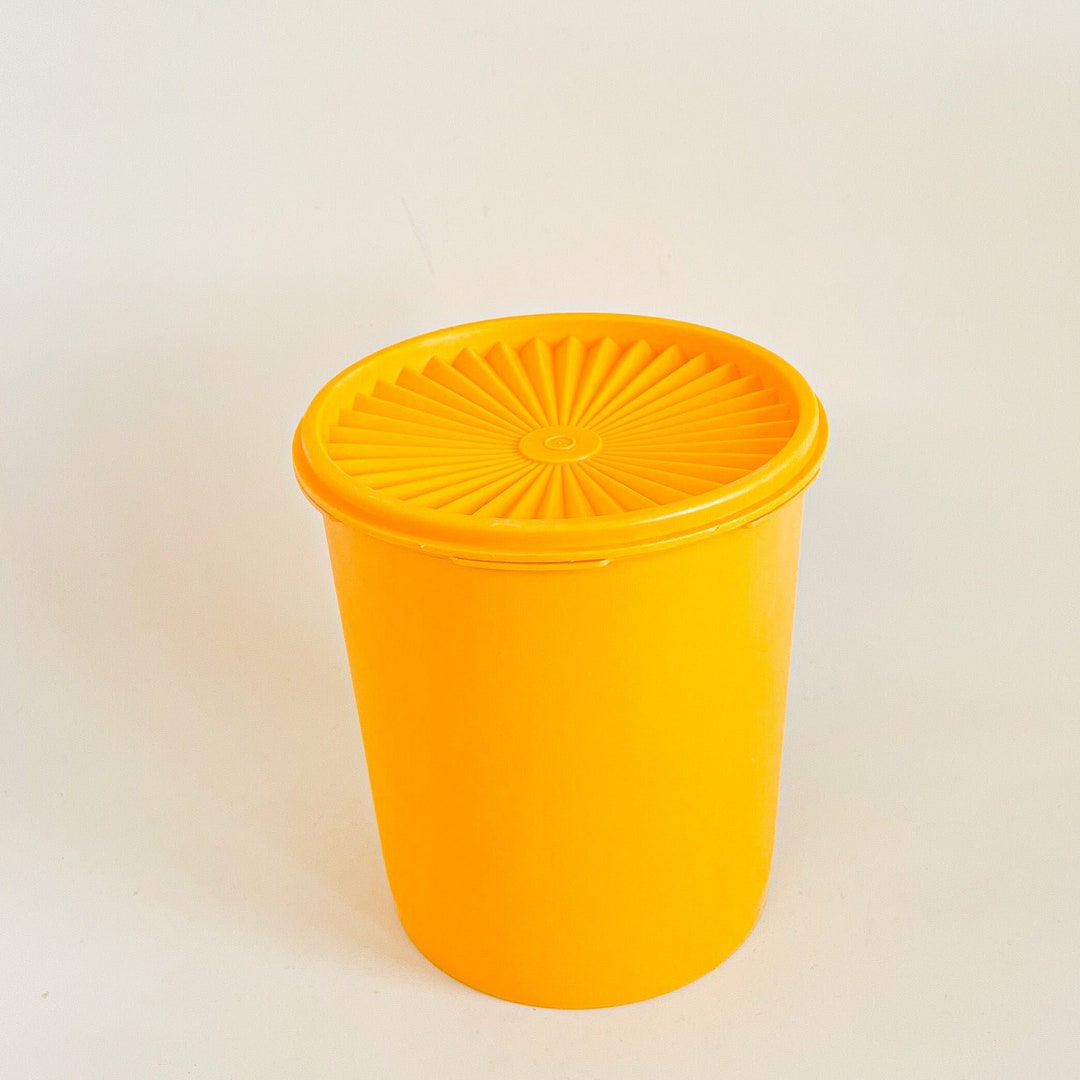 Servalier Tupperware Container in Mustard Yellow Plastic, Vintage ...