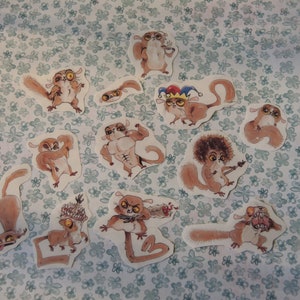 Set of 12 Small Madagascar Mort Stickers (RETIRED!!)(READ DESC.) - Etsy