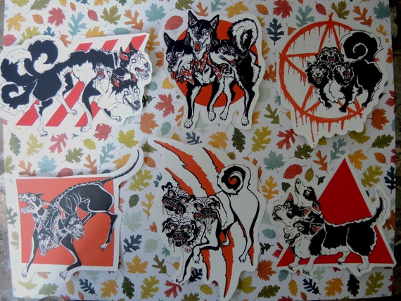 Cerberus Decals/Bumper Stickers Pug Pomeranian Corgi Shiba | Etsy