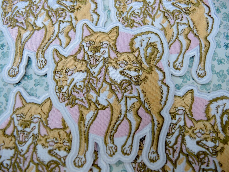 Cerberus Patches (iron on Patch) (shiba Inu) - Etsy