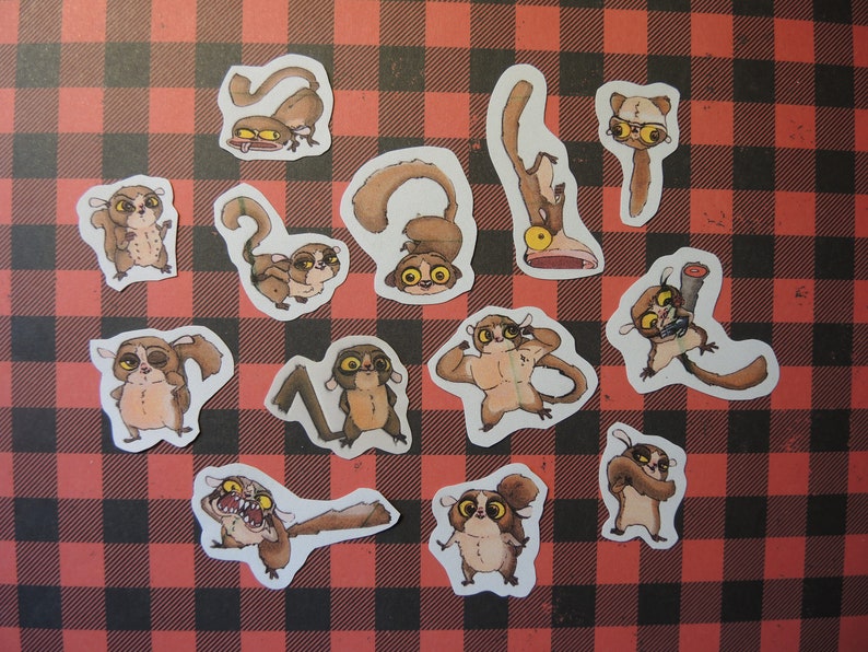 Set of 13 Small Madagascar Mort Stickers bumper - Etsy