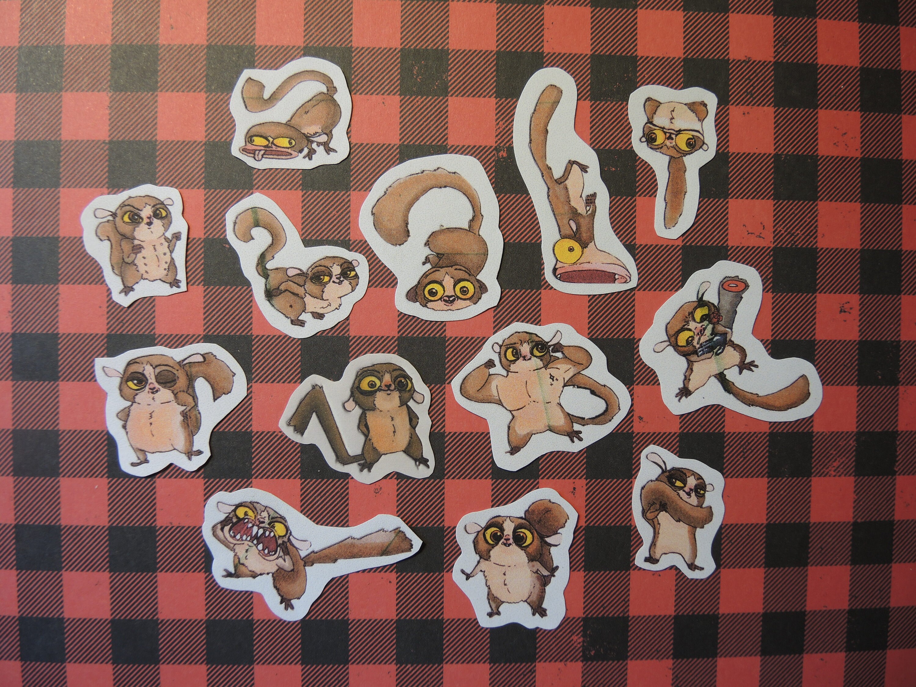 Set of 13 Small Madagascar Mort Stickers bumper | Etsy
