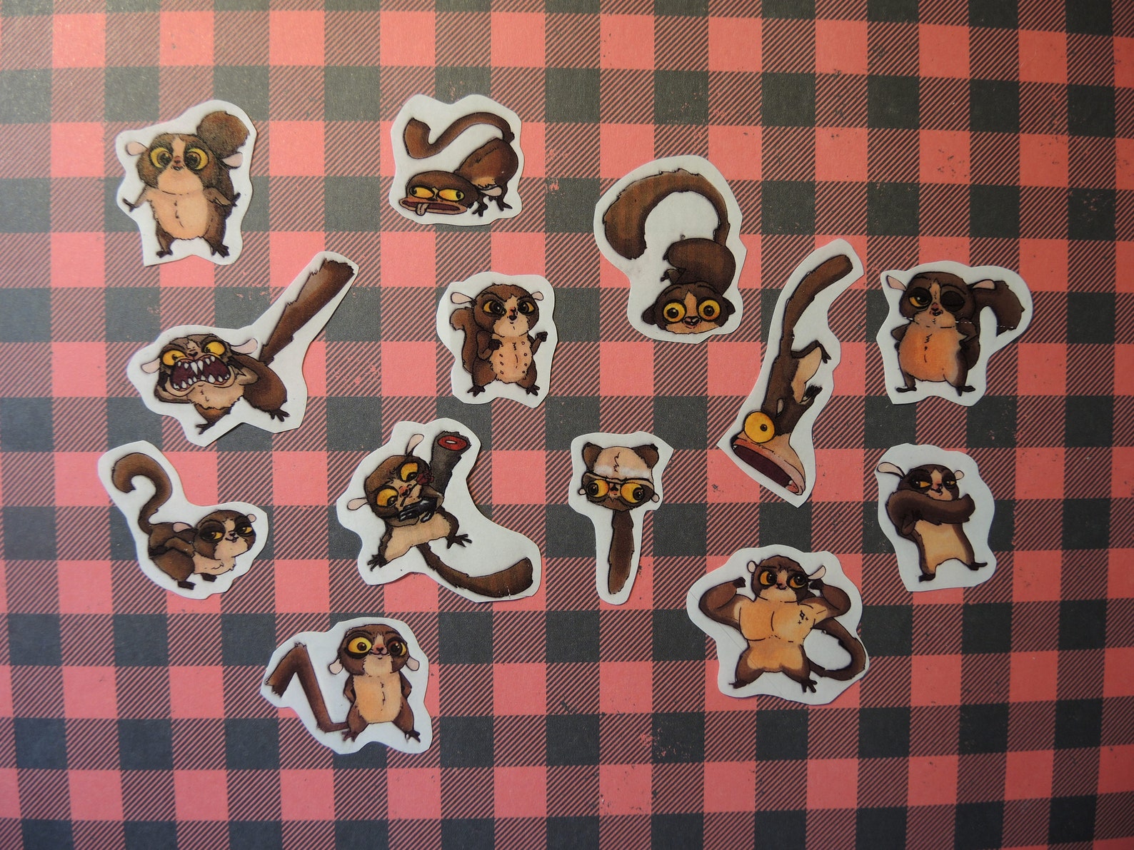 Set of 13 Small Madagascar Mort Stickers bumper | Etsy