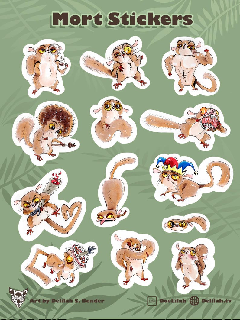 Madagascar Mort Sticker Sheet - Etsy