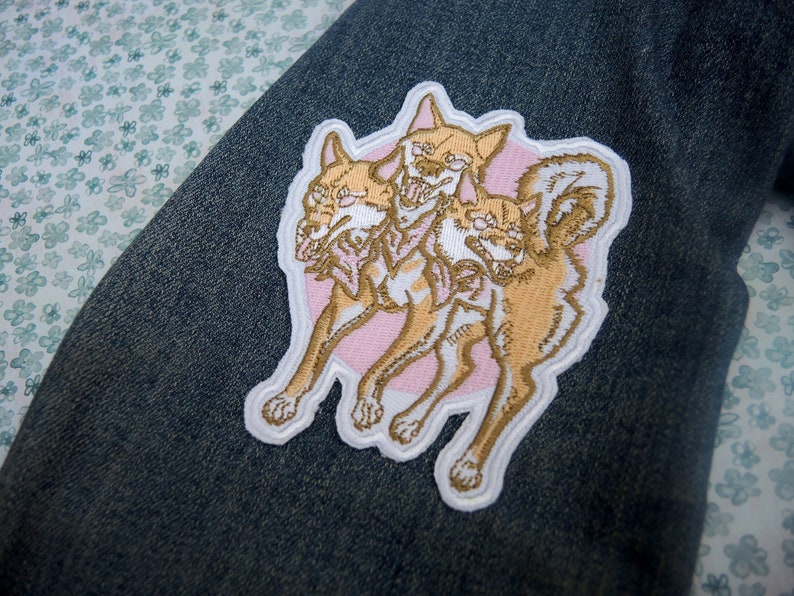 Cerberus Patches Iron On Patch Shiba Inu | Etsy
