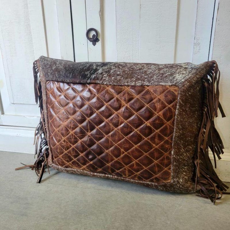 Cowhide Pillow - Etsy