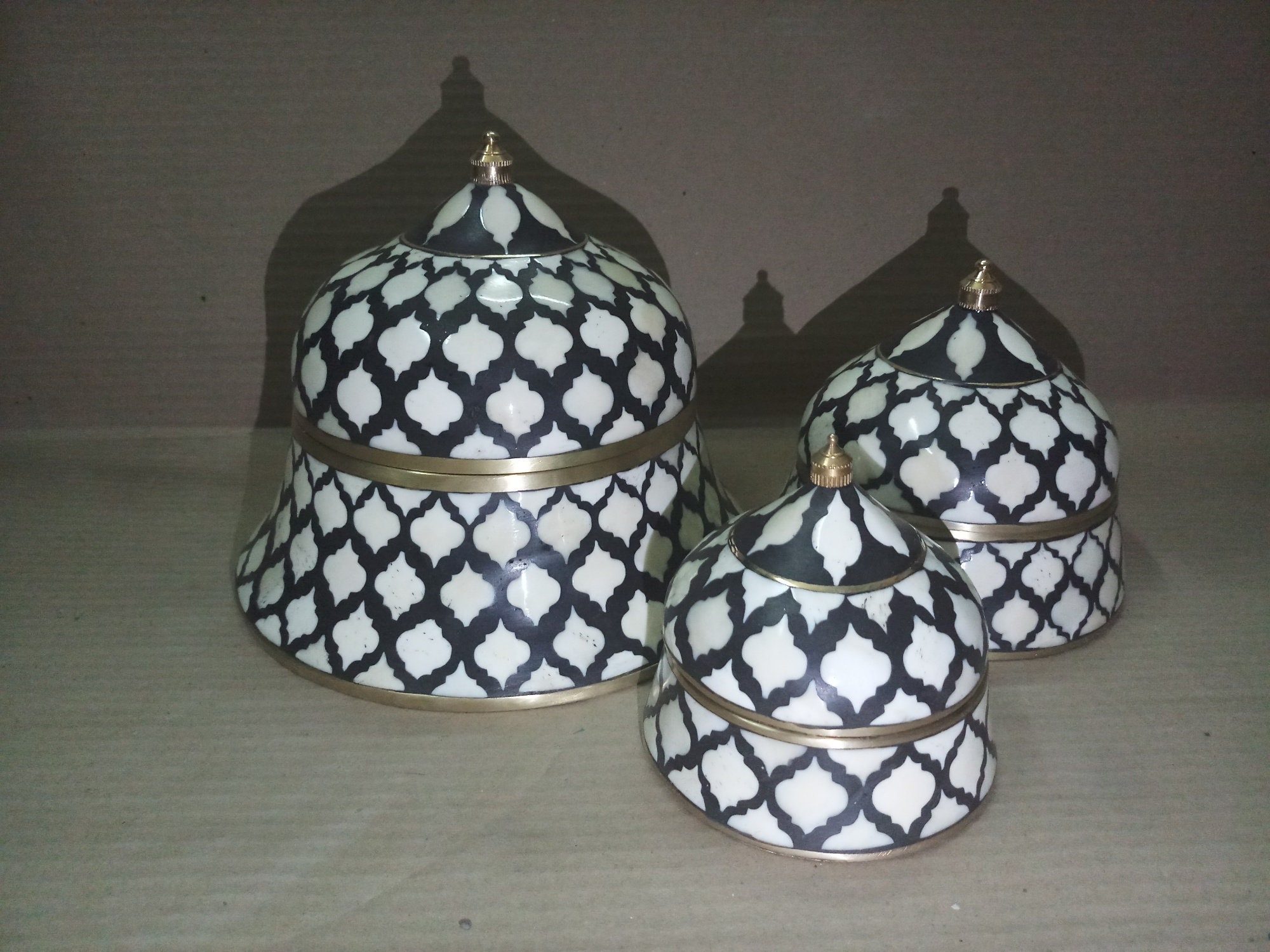 Handmade Bone Inlay Moroccan Patterned Suri Box/ Gift Box/ Storage Box ...