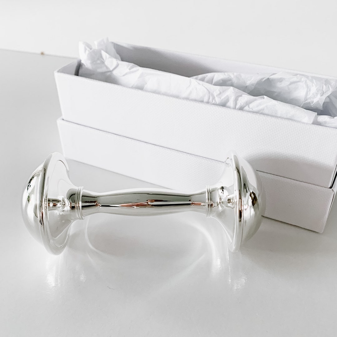 Silver Plated Baby Rattle Keepsake Gift Baby Rattle Baby Keepsake - Etsy