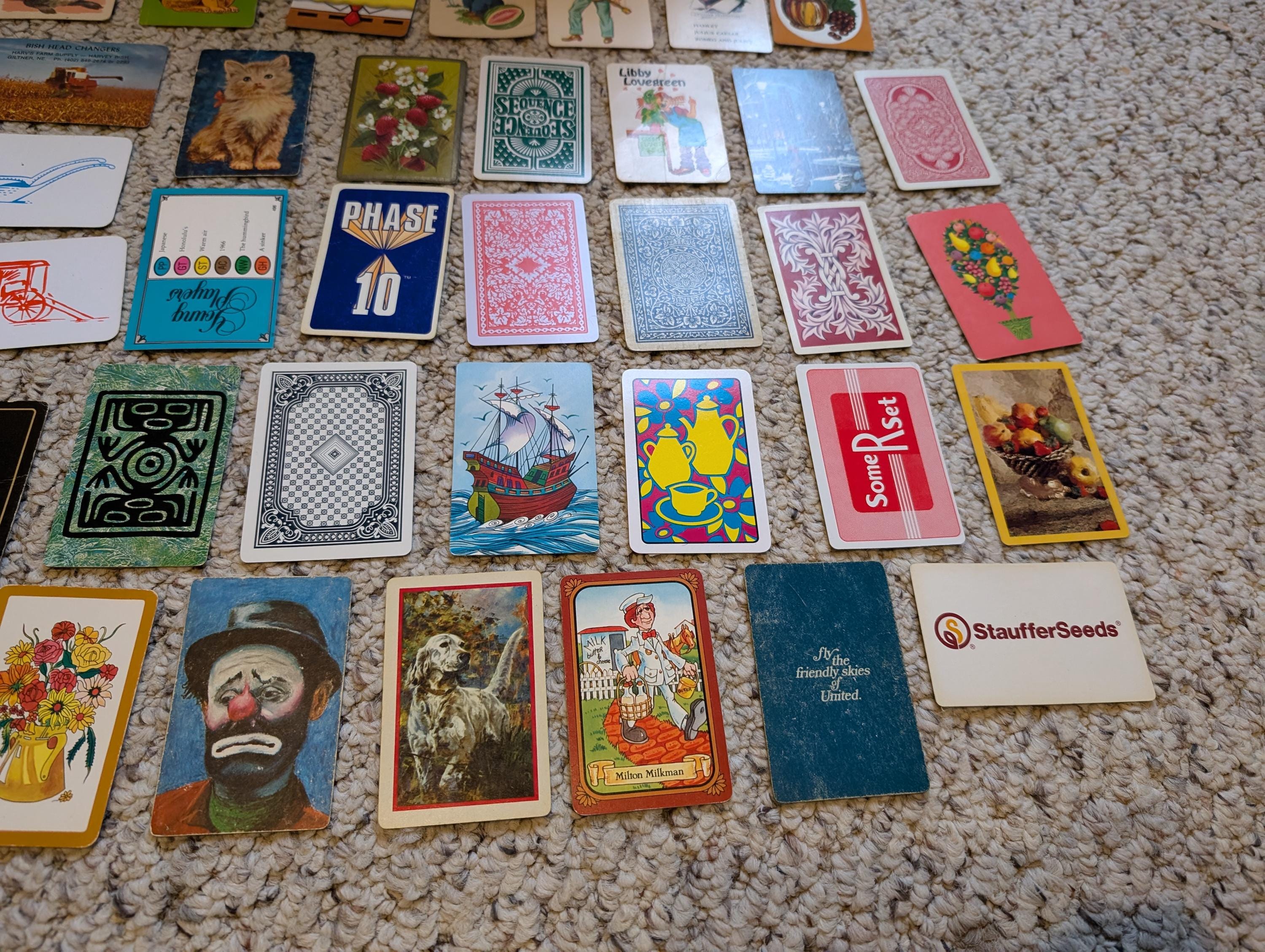 Bundle of 50 Playing Cards, Mostly Vintage No Repeats - Etsy