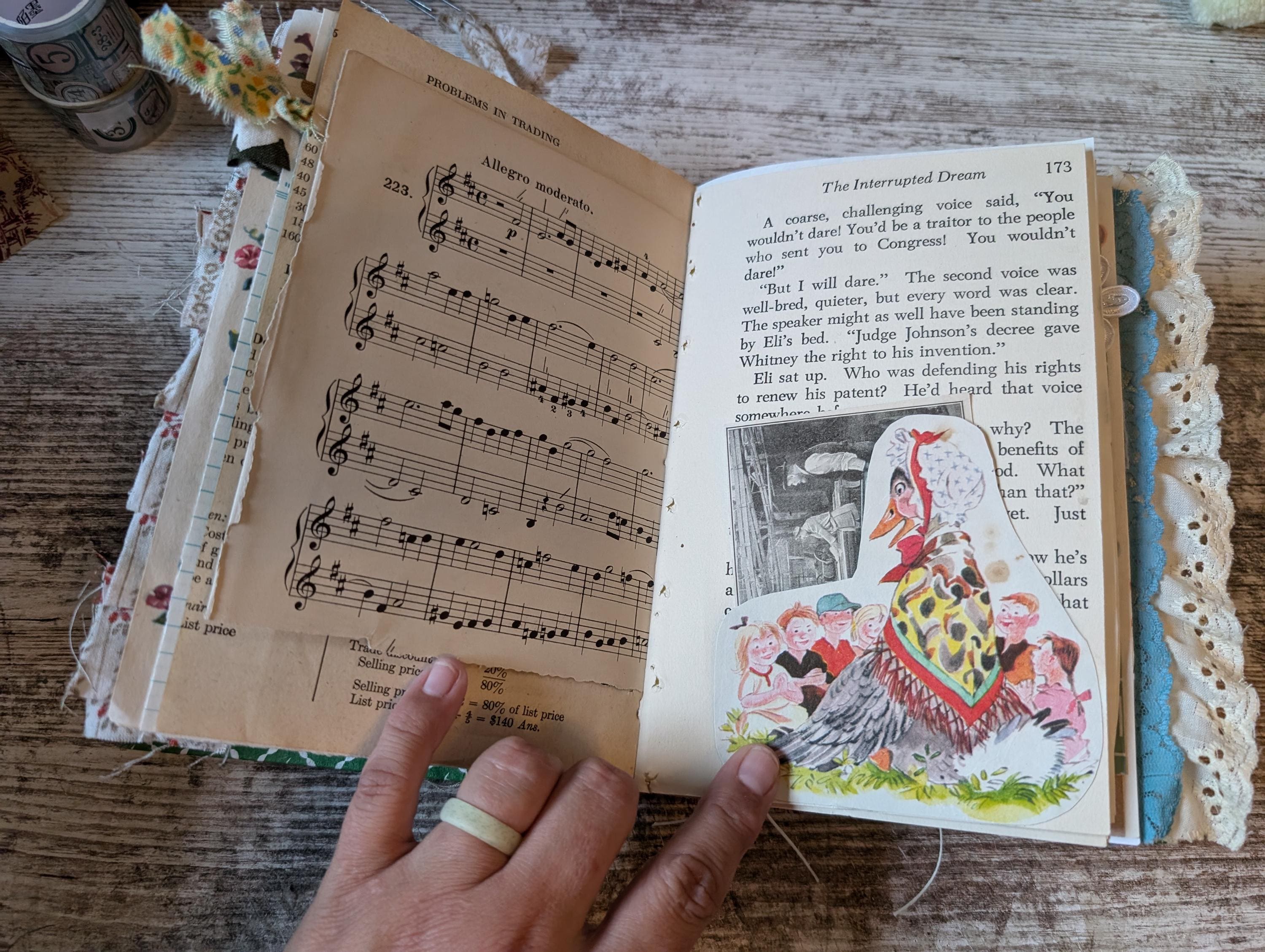 Handmade Junk Journal, Reader's Digest, Mother Goose Green Vintage - Etsy