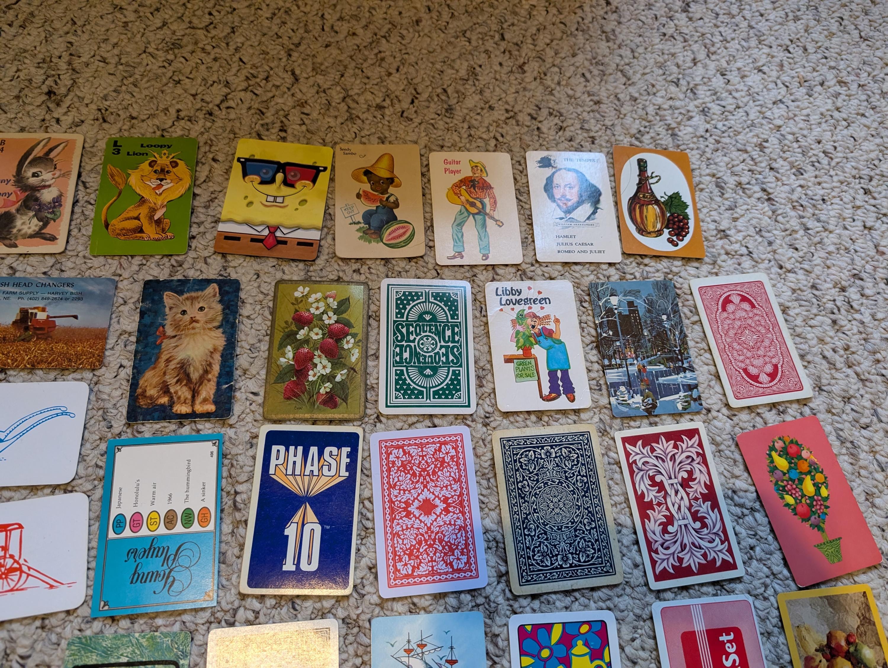 Bundle of 50 Playing Cards, Mostly Vintage No Repeats - Etsy