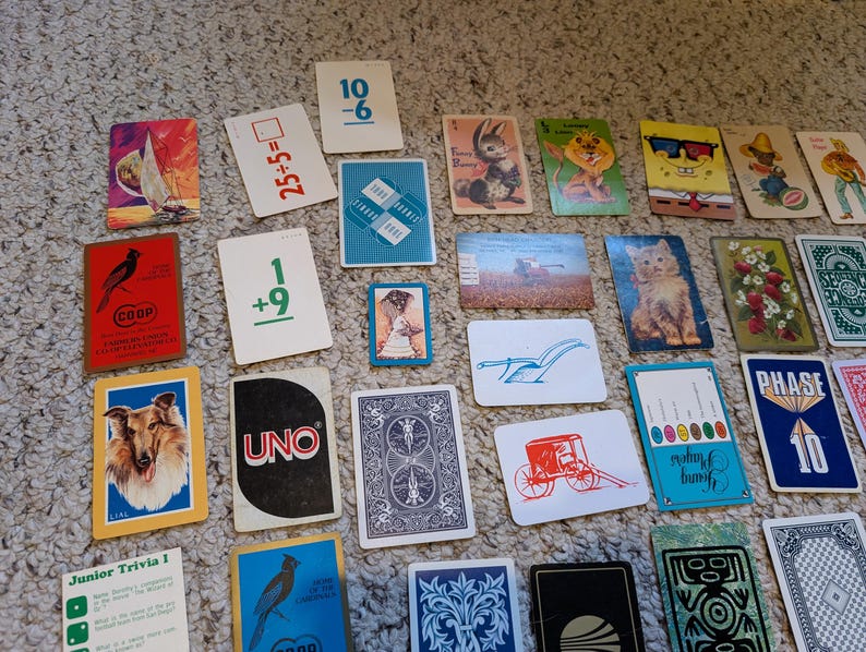 Bundle of 50 Playing Cards, Mostly Vintage No Repeats - Etsy