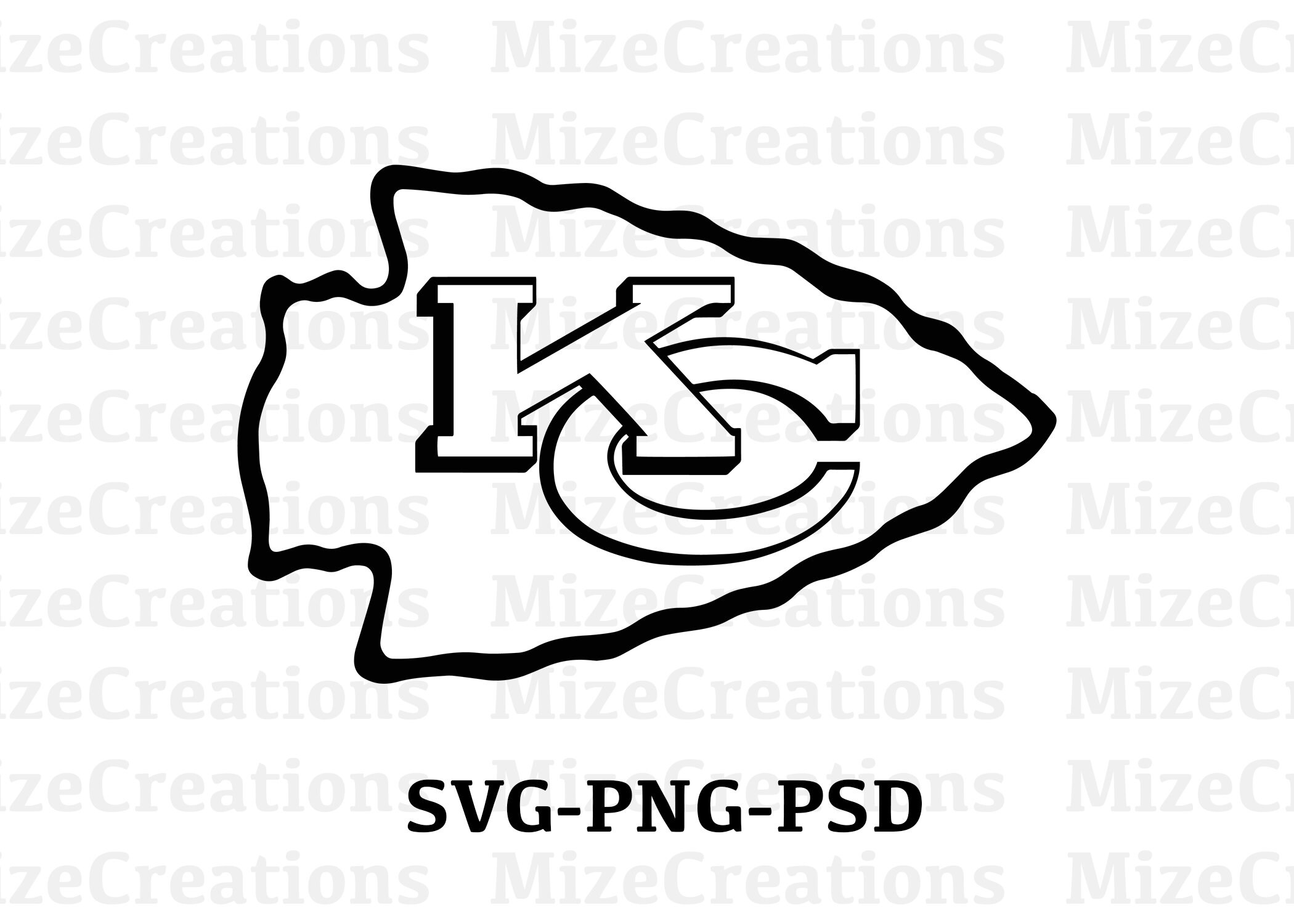 KC Chiefs Logo Silhouette Svg Kansas City Chiefs Logo Svg KC | Etsy
