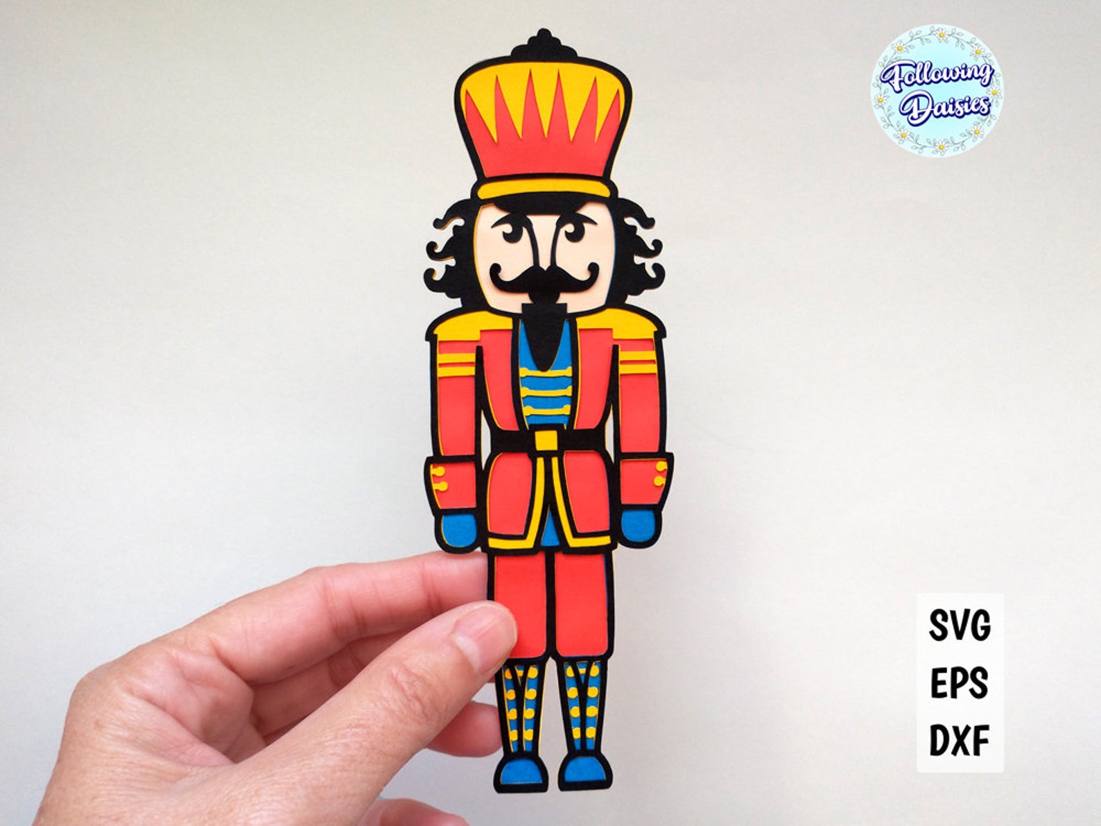 Layered Nutcracker SVG: Christmas Decoration File for Cricut ...