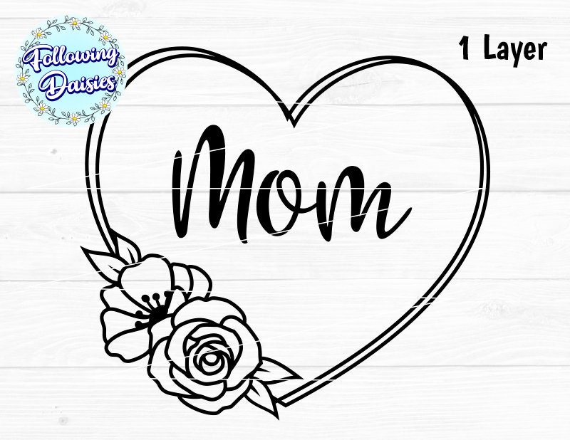 MOM SVG Mothers Day Svg Cricut Mothers Day Svg Mothers Day | Etsy
